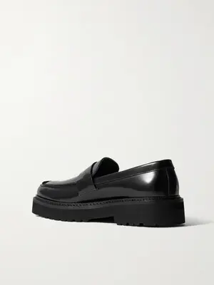 VINNY'S Peeters Glossed-leather Loafers