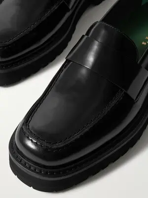 VINNY'S Peeters Glossed-leather Loafers
