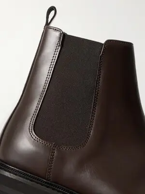 VINNY'S Officer Leather Chelsea Boots - Brown