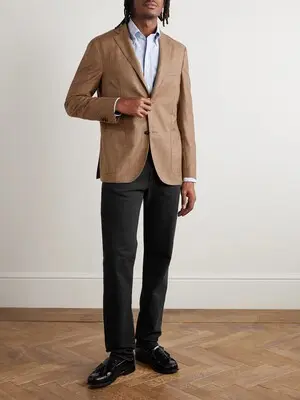 SLOWEAR Incotex Herringbone Wool Blazer