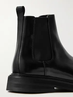VINNY'S Officer Glossed-leather Chelsea Boots