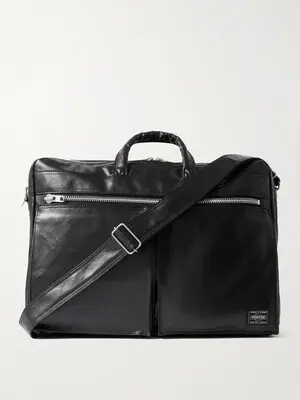PORTER-YOSHIDA & CO Free Style 2way Coated-canvas Briefcase - Black
