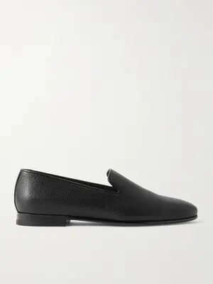 Manolo Blahnik Mario Leather Loafers - Black