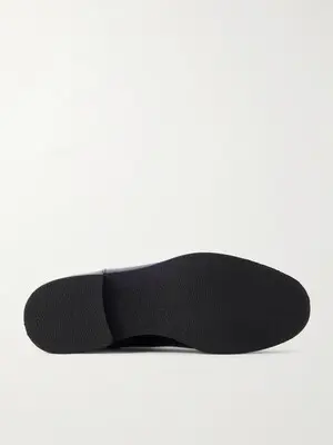 Manolo Blahnik Sempione Manny Polished-leather Chelsea Boots - Black