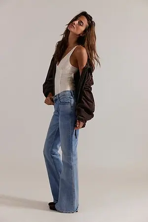 Free People We The Free West Coast Relaxed Flare Jeans - Dodger