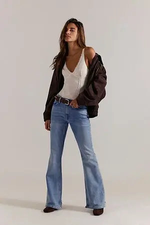 Free People We The Free West Coast Flare Jeans - Dodger