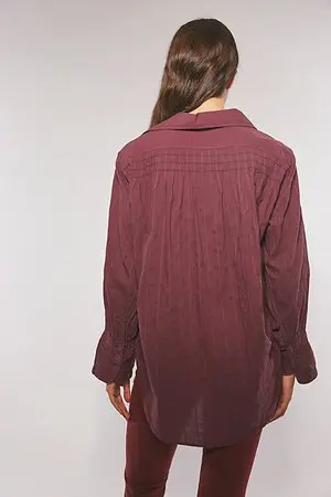 Free People We The Free Evening Edit Shirt - Chocolate Grape