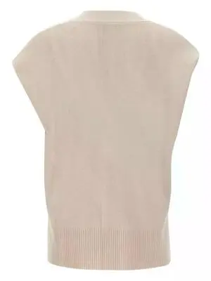 ELENA MIRO` V-neck Ribbed Top