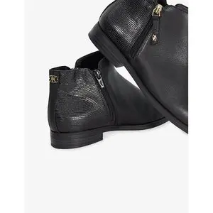 DUNE Poleyn Flat Leather Ankle Boots