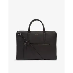 Smythson Ludlow Ultra-slim Leather Briefcase - Black