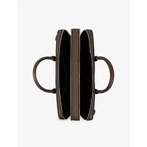 Smythson Panama Large Leather Briefcase - Fawn
