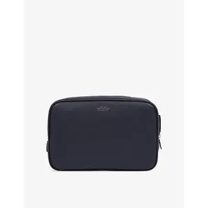 Smythson Panama Organiser Leather Pouch - Navy