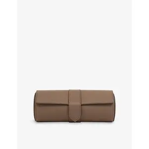 Smythson Panama Leather Watch Roll - Fawn