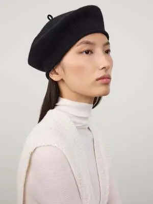 LISA YANG STORE The Saint Germain Beret - Black