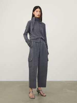 LISA YANG STORE Knitted Cargo Trousers - Graphite