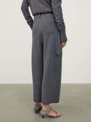 LISA YANG STORE Knitted Cargo Trousers - Graphite