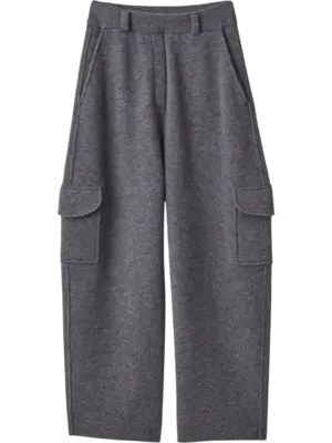 LISA YANG Knitted Cargo Trousers Graphite