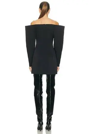 Stella McCartney Satin Long Sleeve Mini Dress