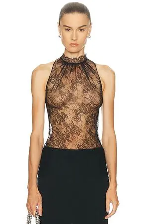 Alexander McQueen Halter Lace Top