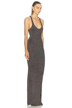 MAY MASHIAH Ray Dress With Metallic Threading And Side Cut-outs