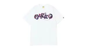 BAPE Camo Balloon Tee Shirt - White Purple