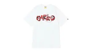 BAPE Camo Balloon Tee Shirt - White Red