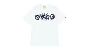 BAPE Camo Balloon Tee Shirt - White Blue