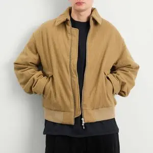 MERELY MADE Wool Stripe Bomber Jacket