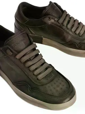 Dolce & Gabbana Portofino Leather Sneakers - Brown