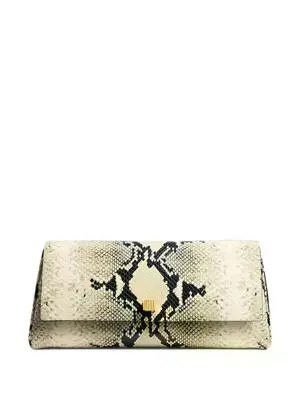 Khaite Snakeskin Flap Clutch - Neutrals