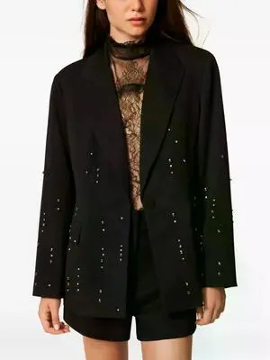 TWINSET Embellished Crystal Blazer