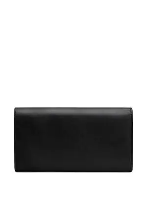 AMI Paris Carrousel Leather Continental Wallet - Black