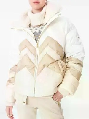 Bogner Chevron-pattern Quilted Ski Jacket - White