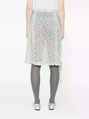 Rokh Floral-print Asymmetrical Skirt