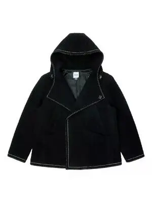 ADER ERROR Hooded Long-sleeve Coat - Black