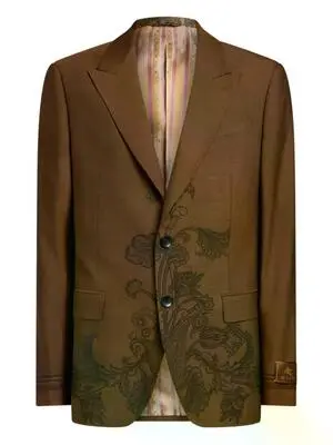 Etro Floral-motif Single-breasted Blazer