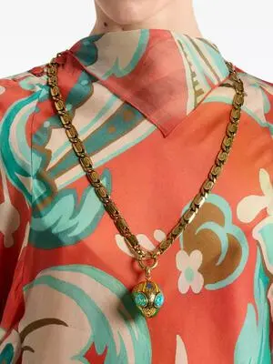 Etro Alien-head Curb-chain Necklace