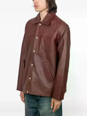 SUNFLOWER Button-fastening Leather Jacket