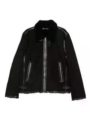 Paul Smith Shearling-trim Leather Coat
