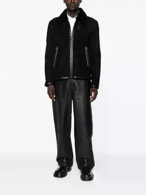 Paul Smith Shearling-trim Leather Coat