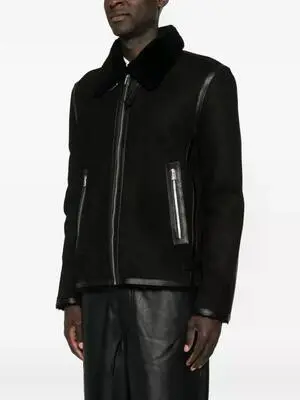Paul Smith Shearling-trim Leather Coat