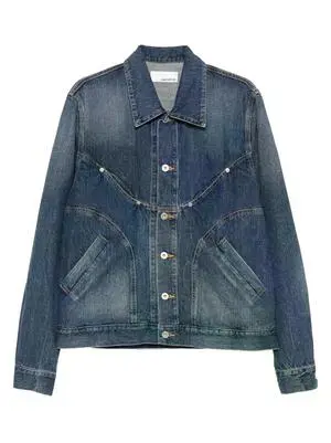SAGE NATION Curved-panel Denim Jacket