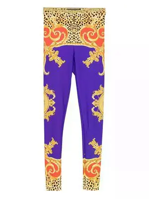 Versace Printed Leggings - Yellow