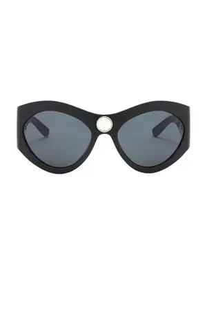 Saint Laurent Black Round Frame Sunglasses