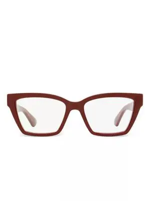 Gucci Square Frame Glasses - Red
