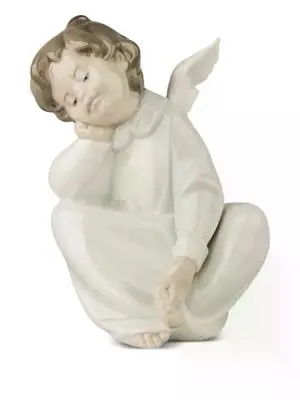 LLADRO Angel Dreaming Sculpture - White