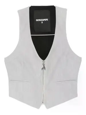 Patrizia Pepe Zip-up Waistcoat - Grey