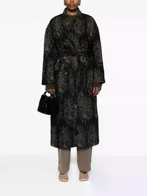 UMA WANG Floral-pattern Belted Coat