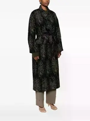 UMA WANG Floral-pattern Belted Coat