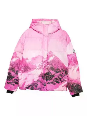Patrizia Pepe Mountain Print Puffer Jacket